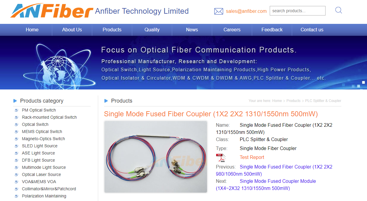 Company List – Optical Fiber Communications Group